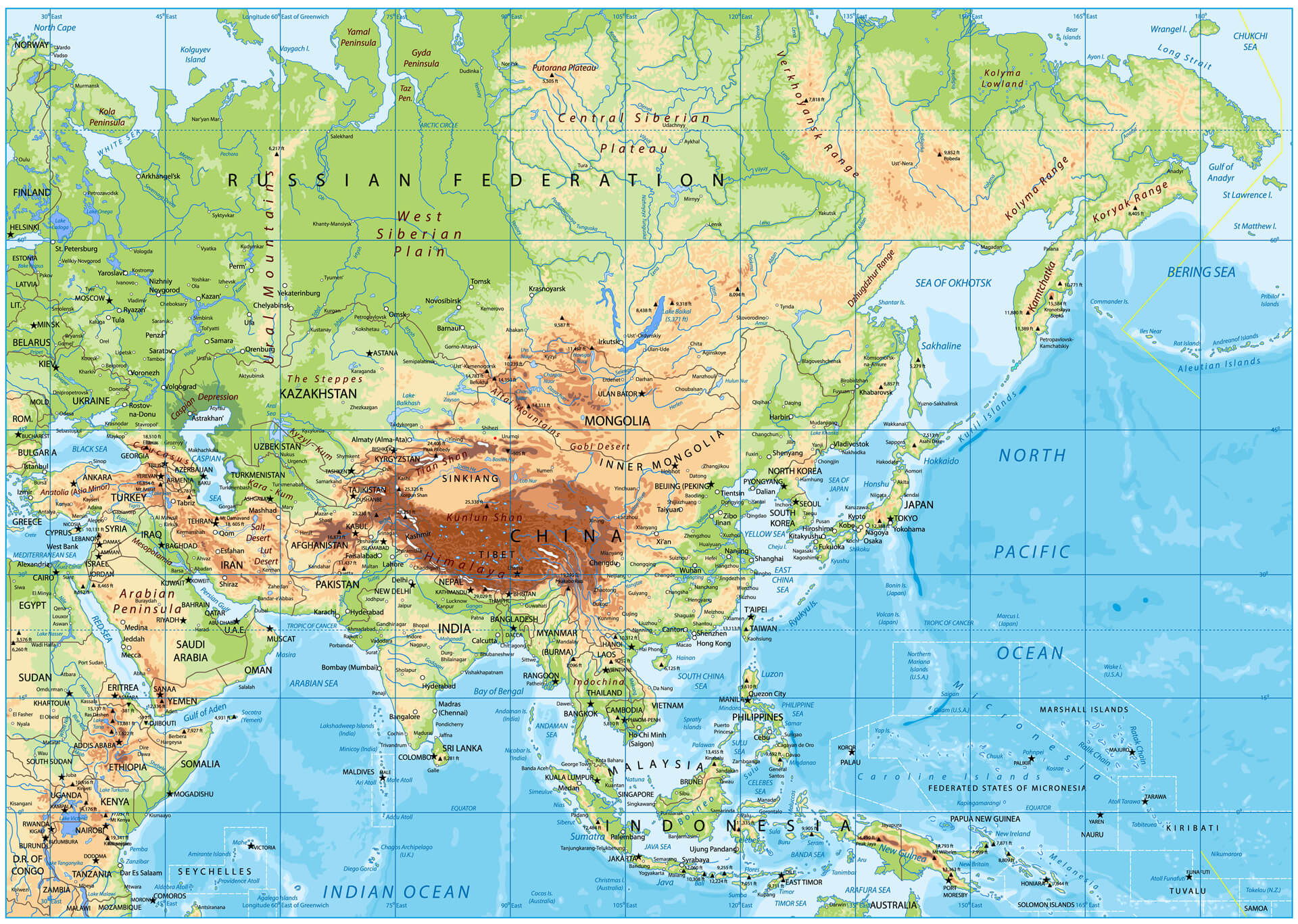 Asia Maps