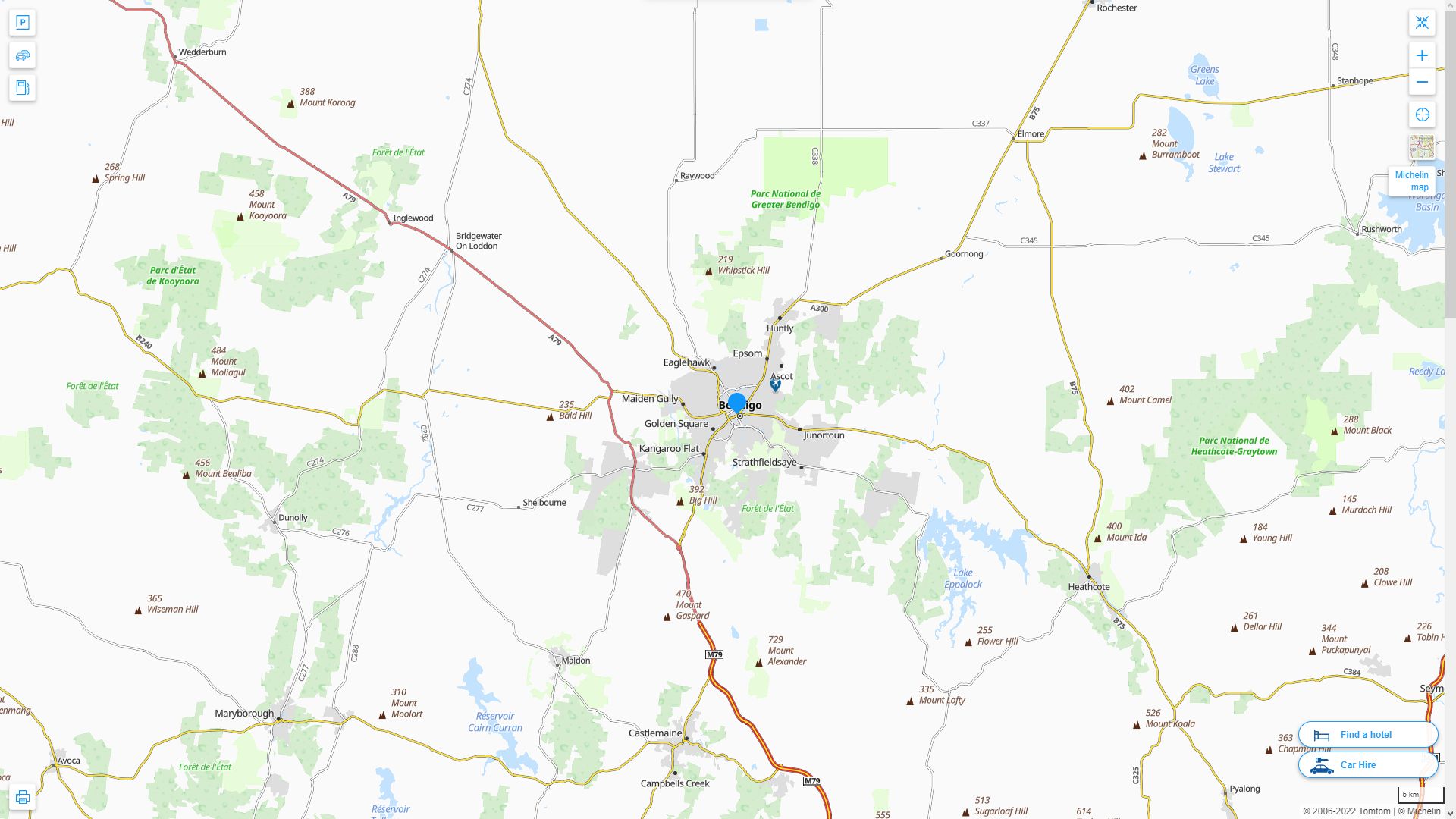 Bendigo Map