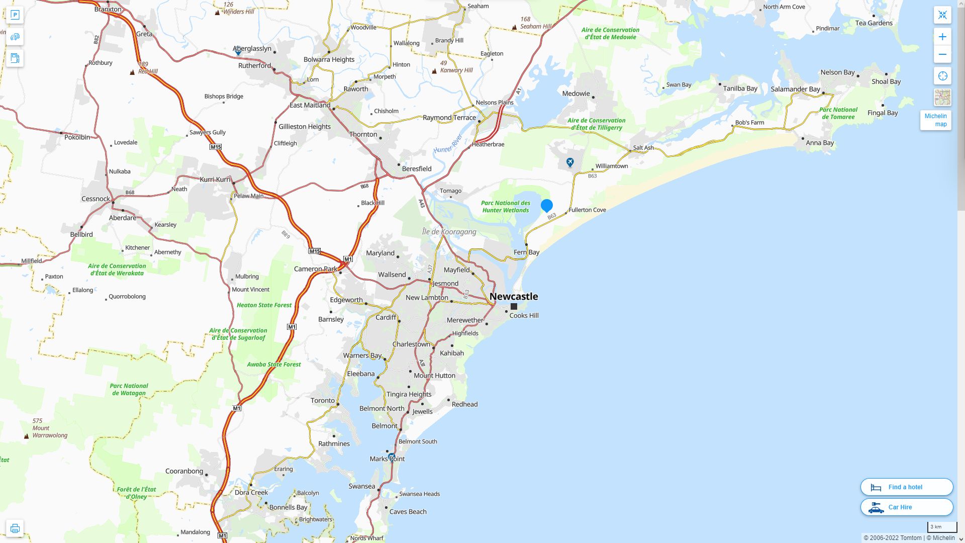 Newcastle Australia Map