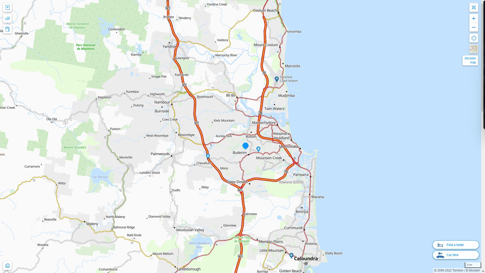 sunshine Coast Map
