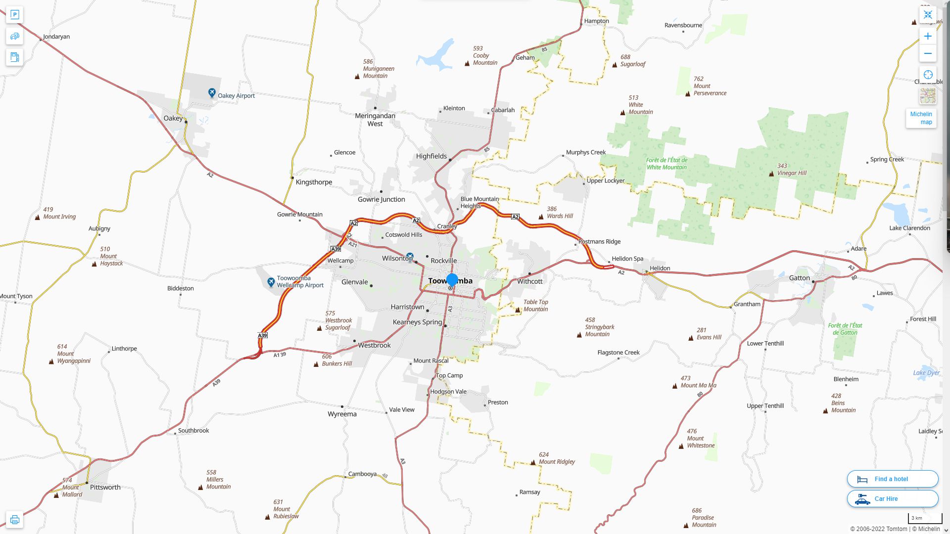 Toowoomba Map