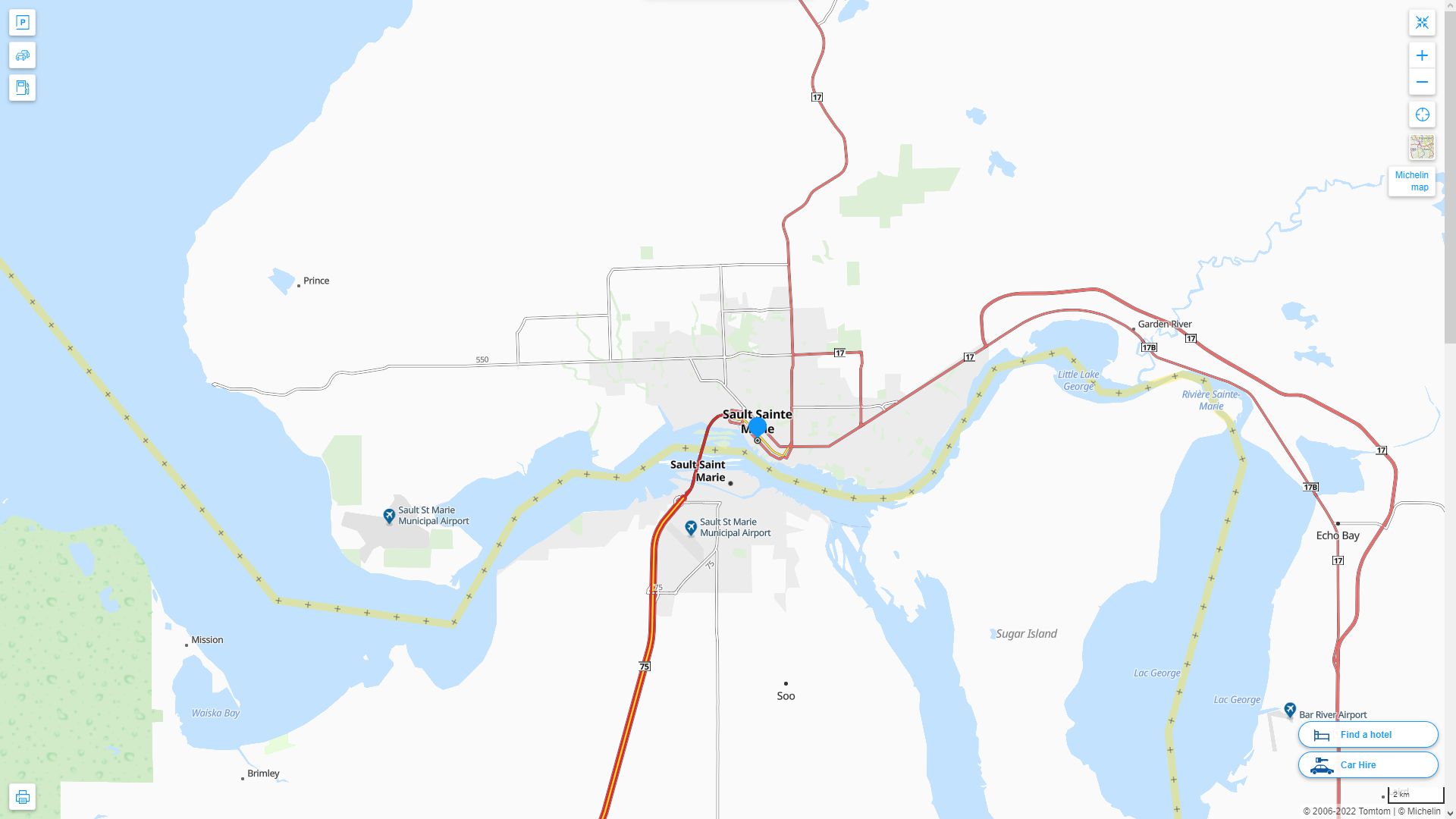 Sault Ste. Marie Map