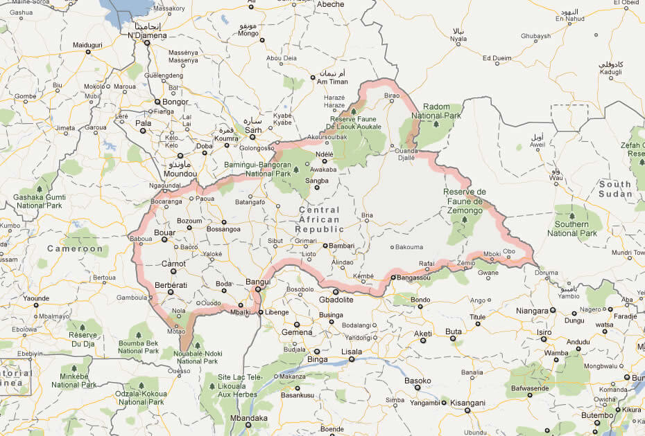 Central African Republic Map