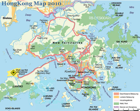 Hong Kong China Map
