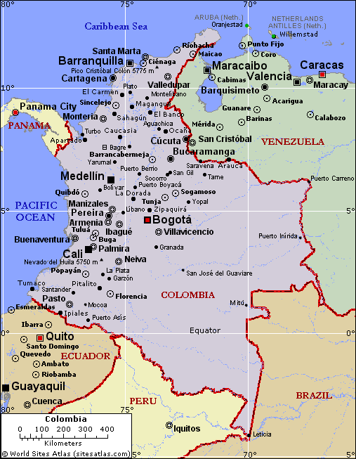 Colombia Political Map