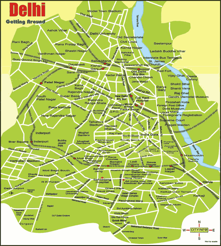 Delhi Map - India