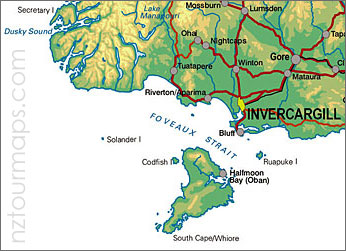 Invercargill Map