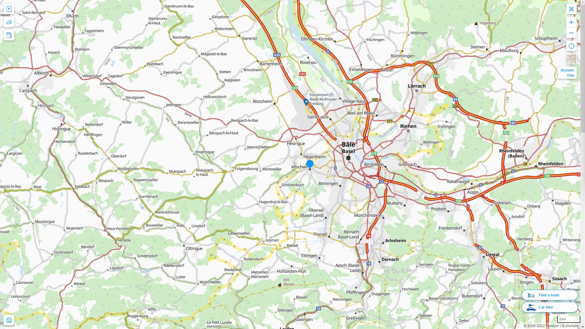 Allschwil Map