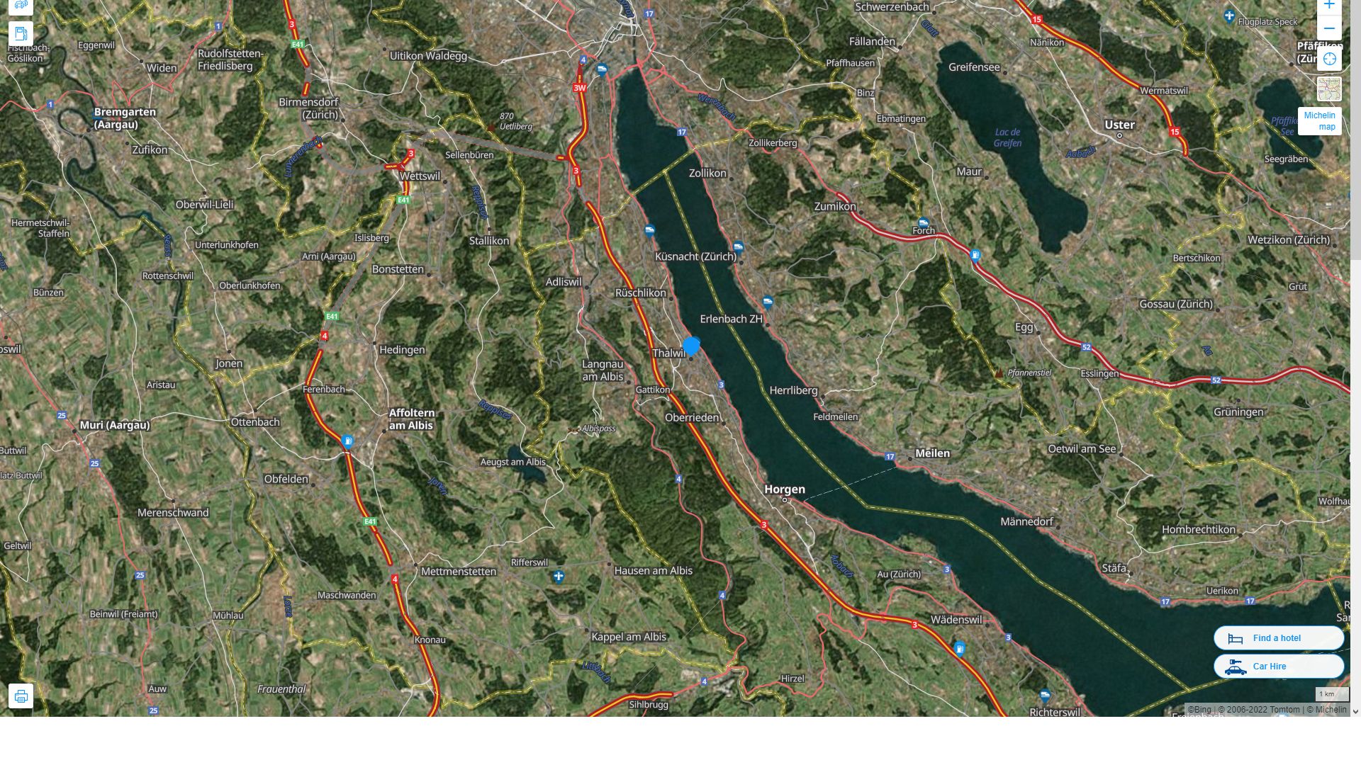 Thalwil Map