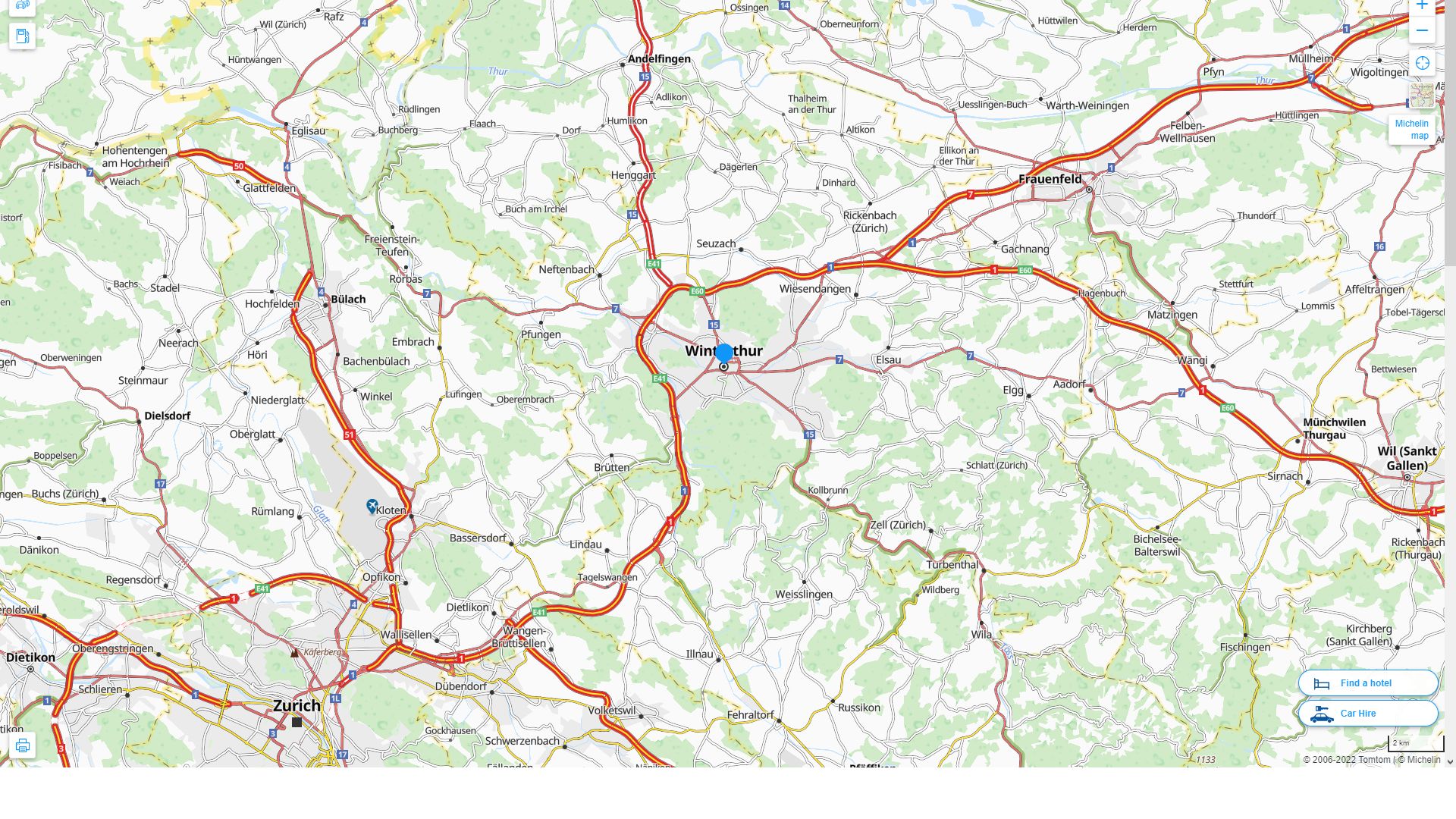 Winterthur Map