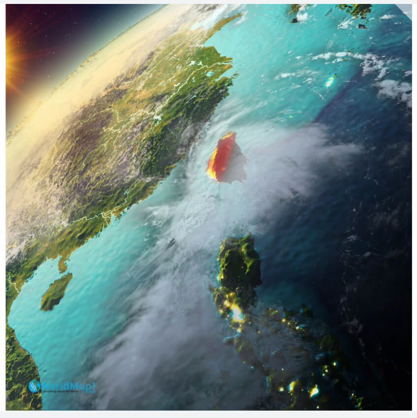 High Detailed Taiwan Map