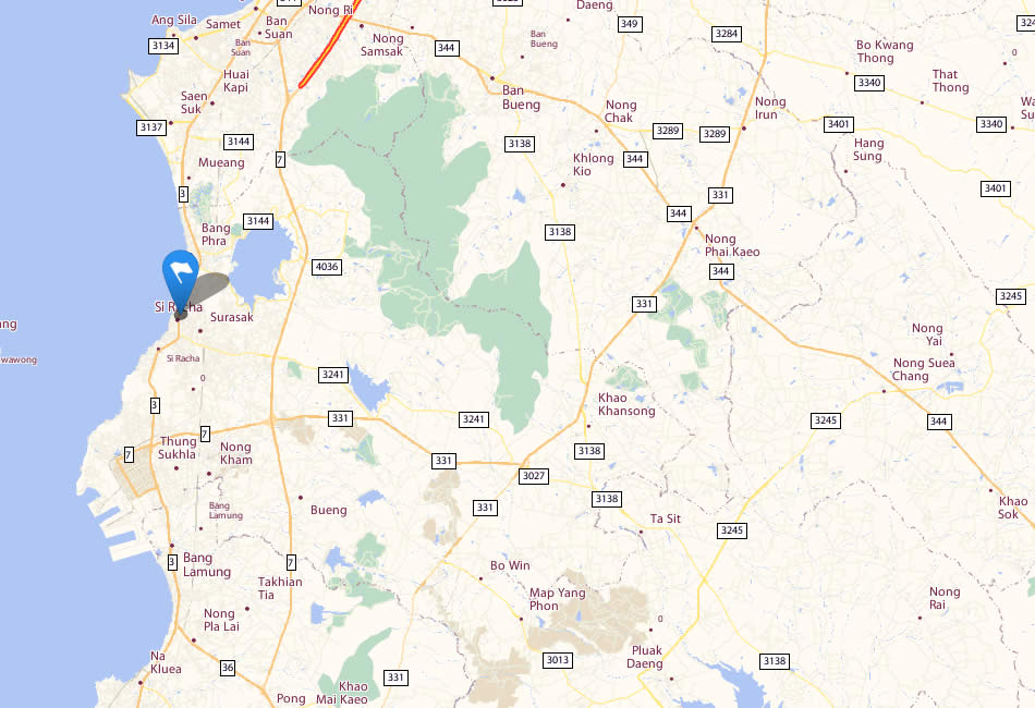 Si Racha Map