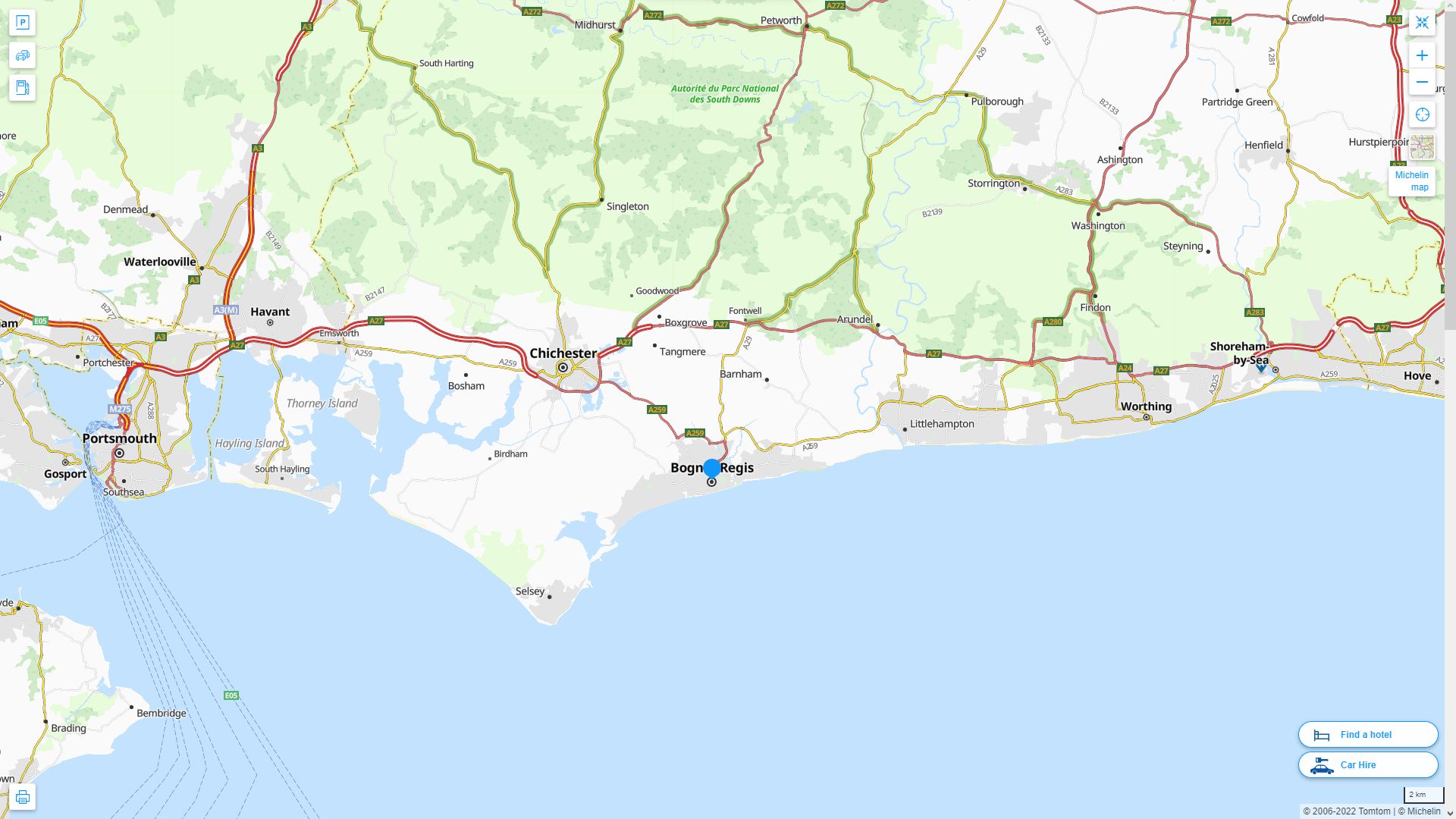 Bognor Regis Map
