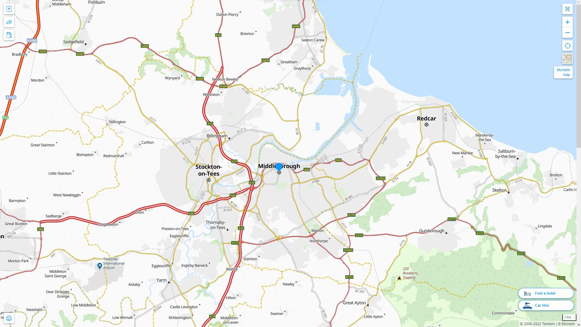 Middlesbrough Map