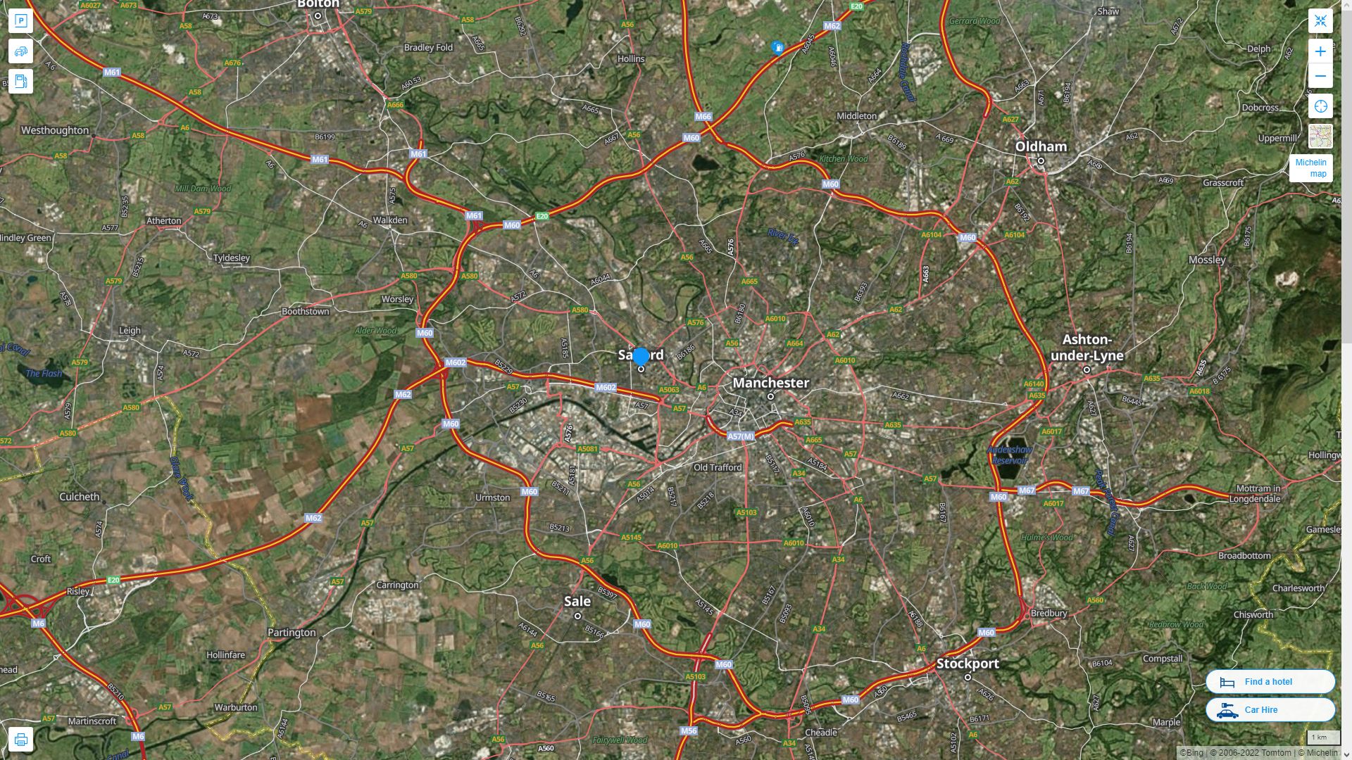 Salford Map - United Kingdom