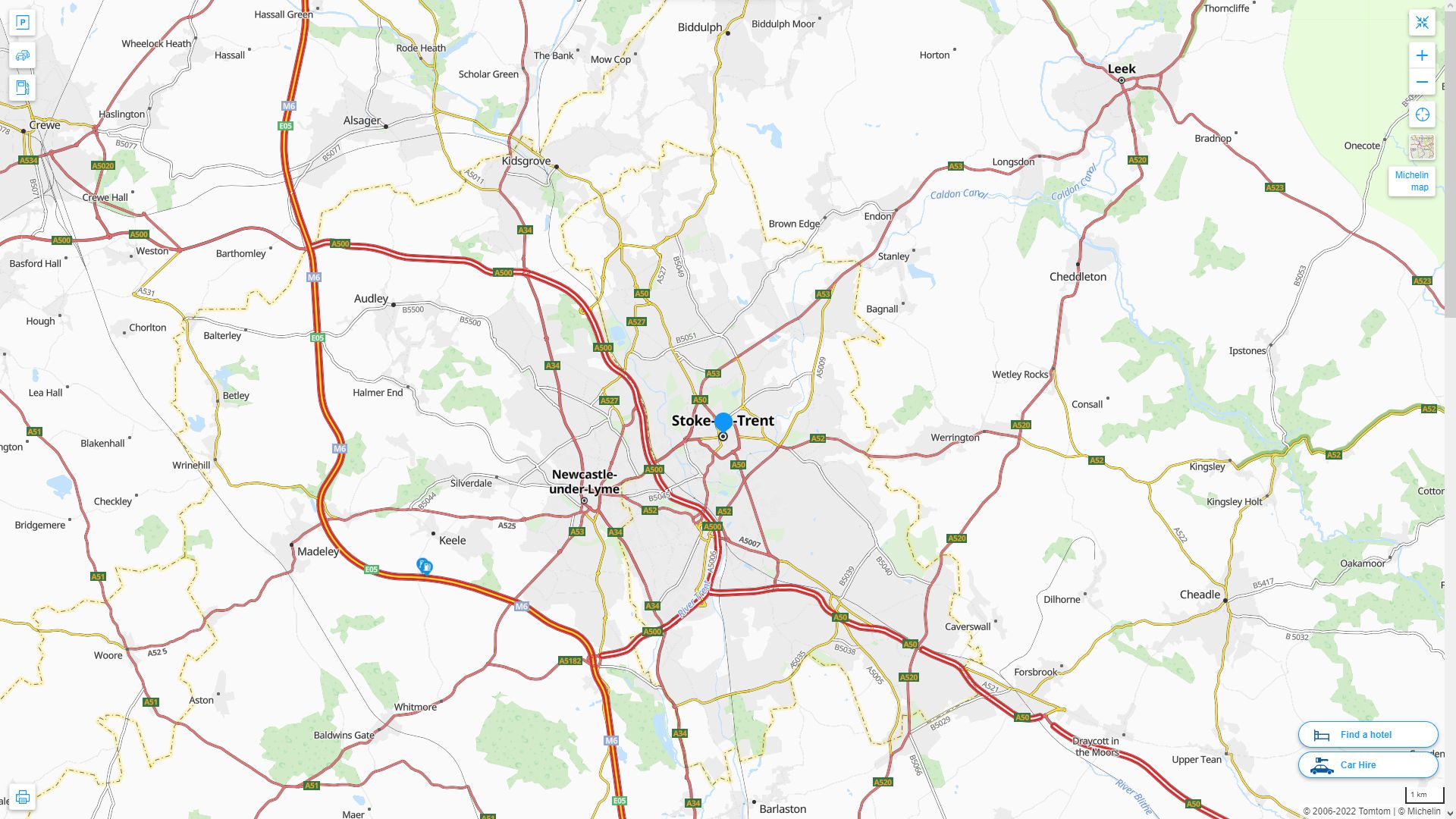 Stoke on Trent Map