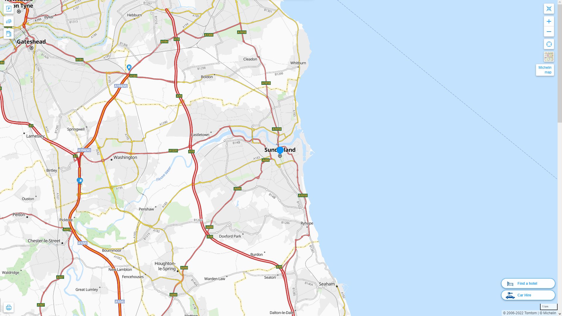 Sunderland Map
