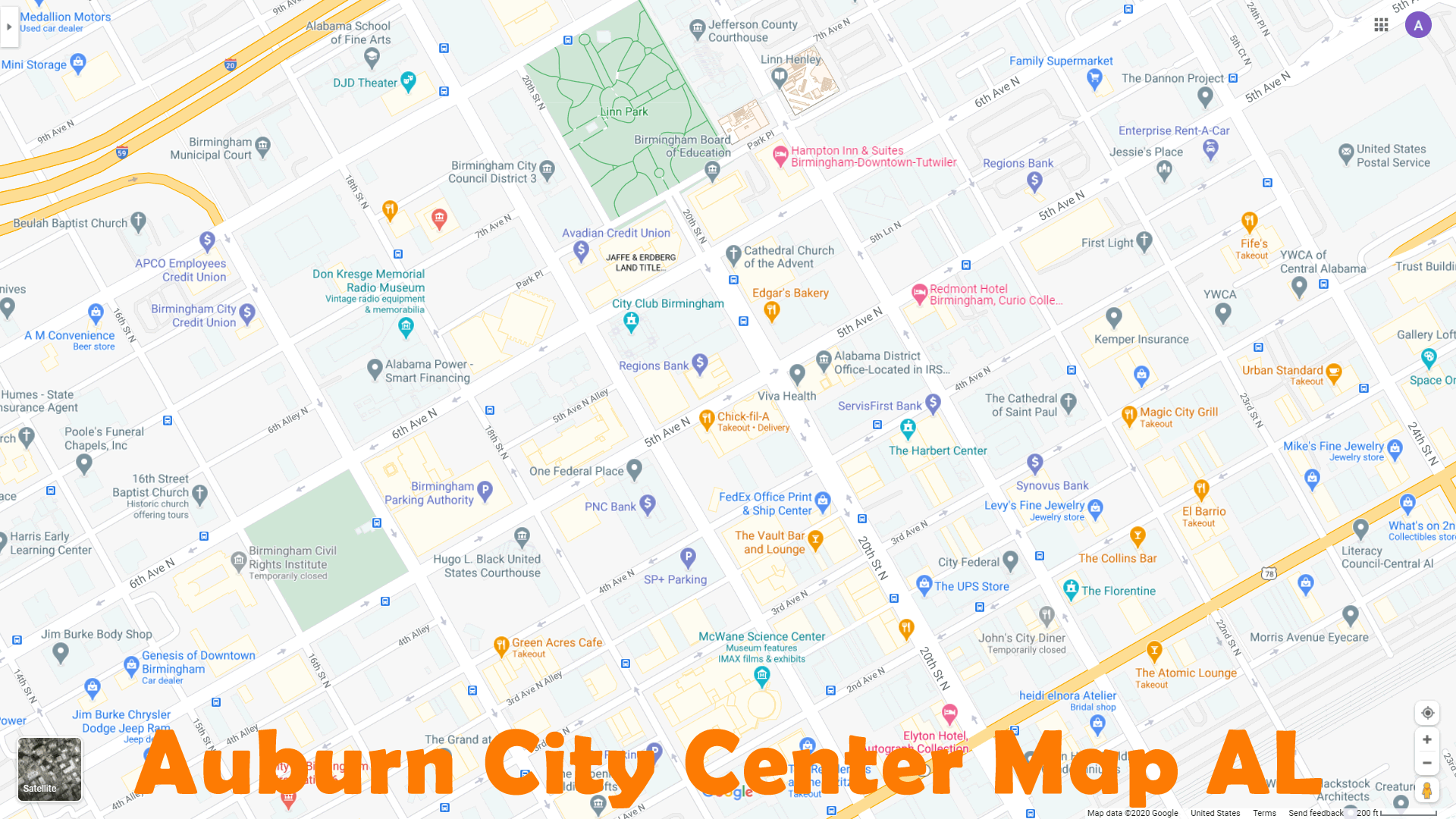 Birmingham Alabama Map - United States