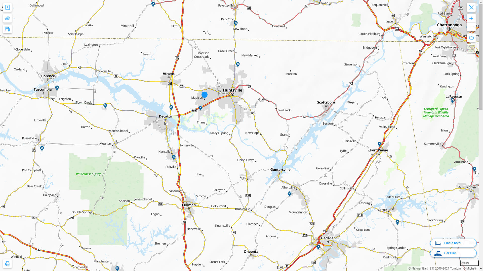 Madison, Alabama Map