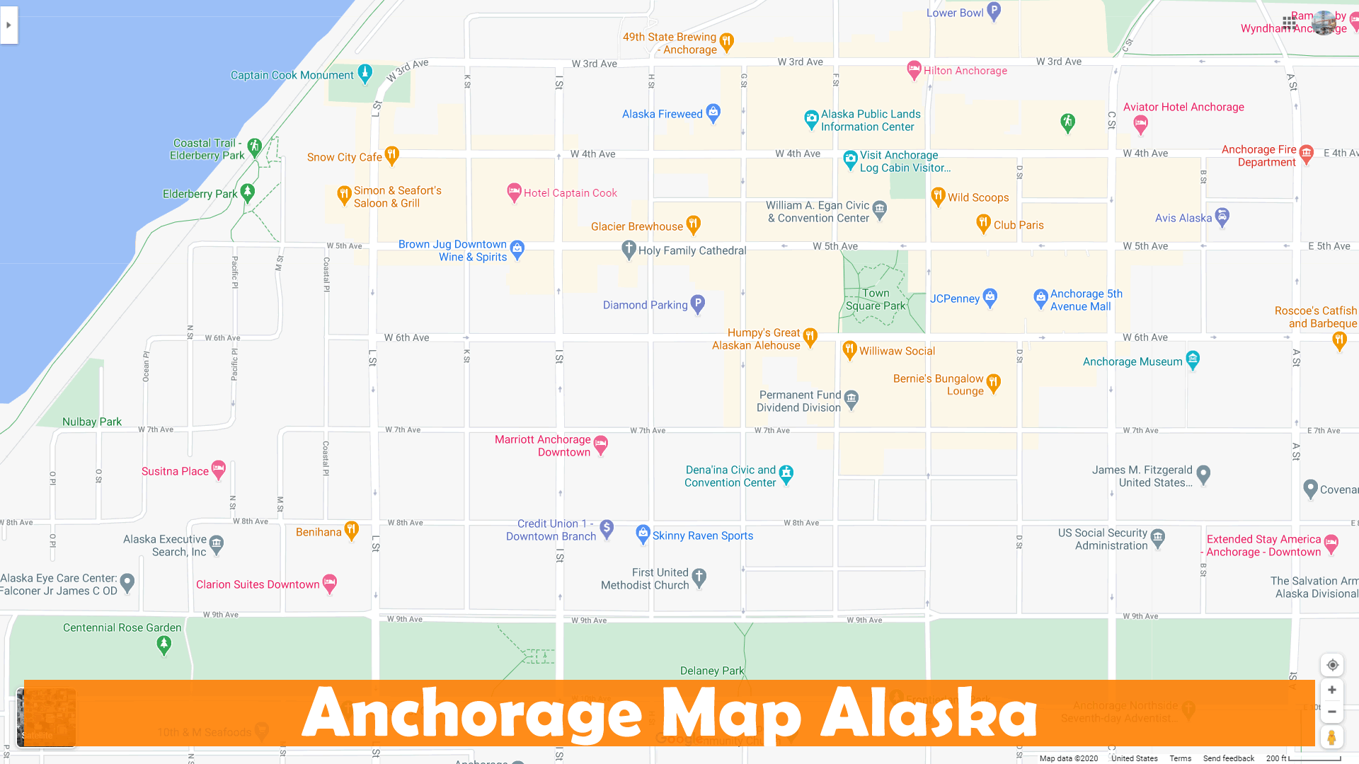 Anchorage, Alaska Map