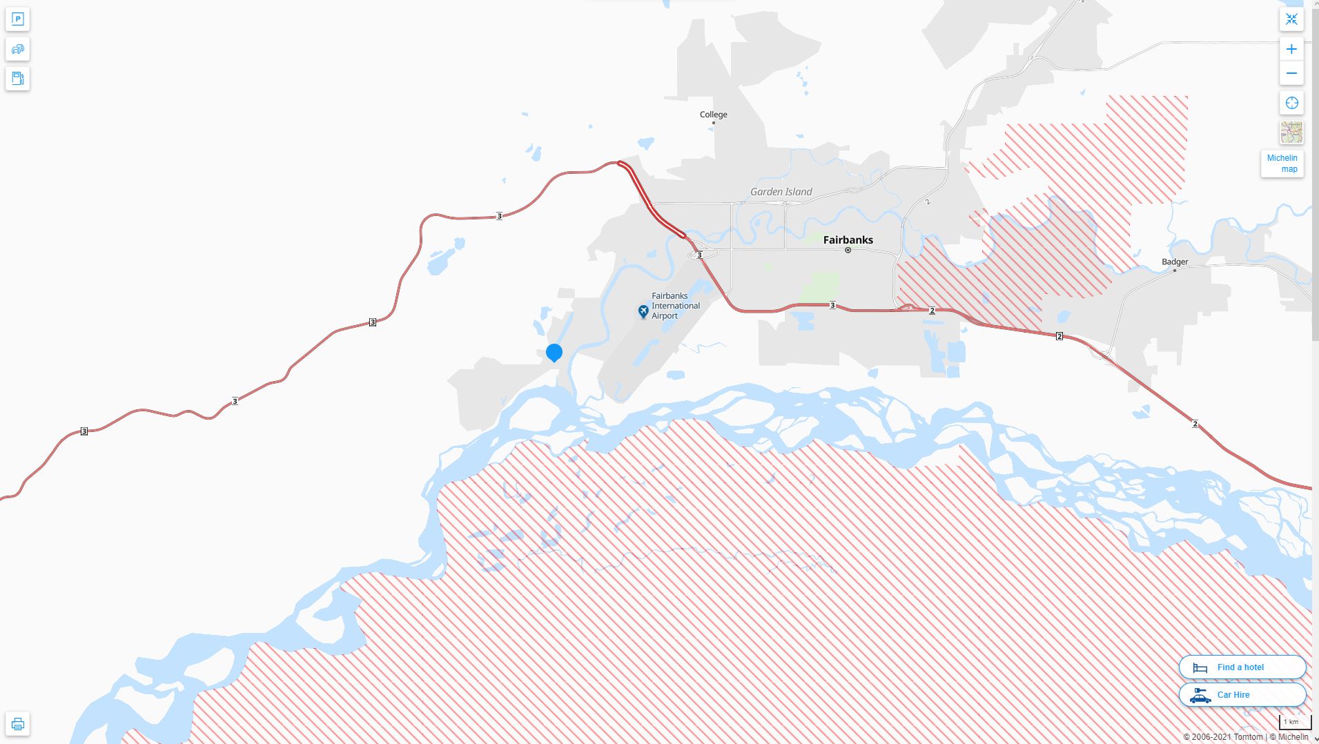Chena Ridge, Alaska Map