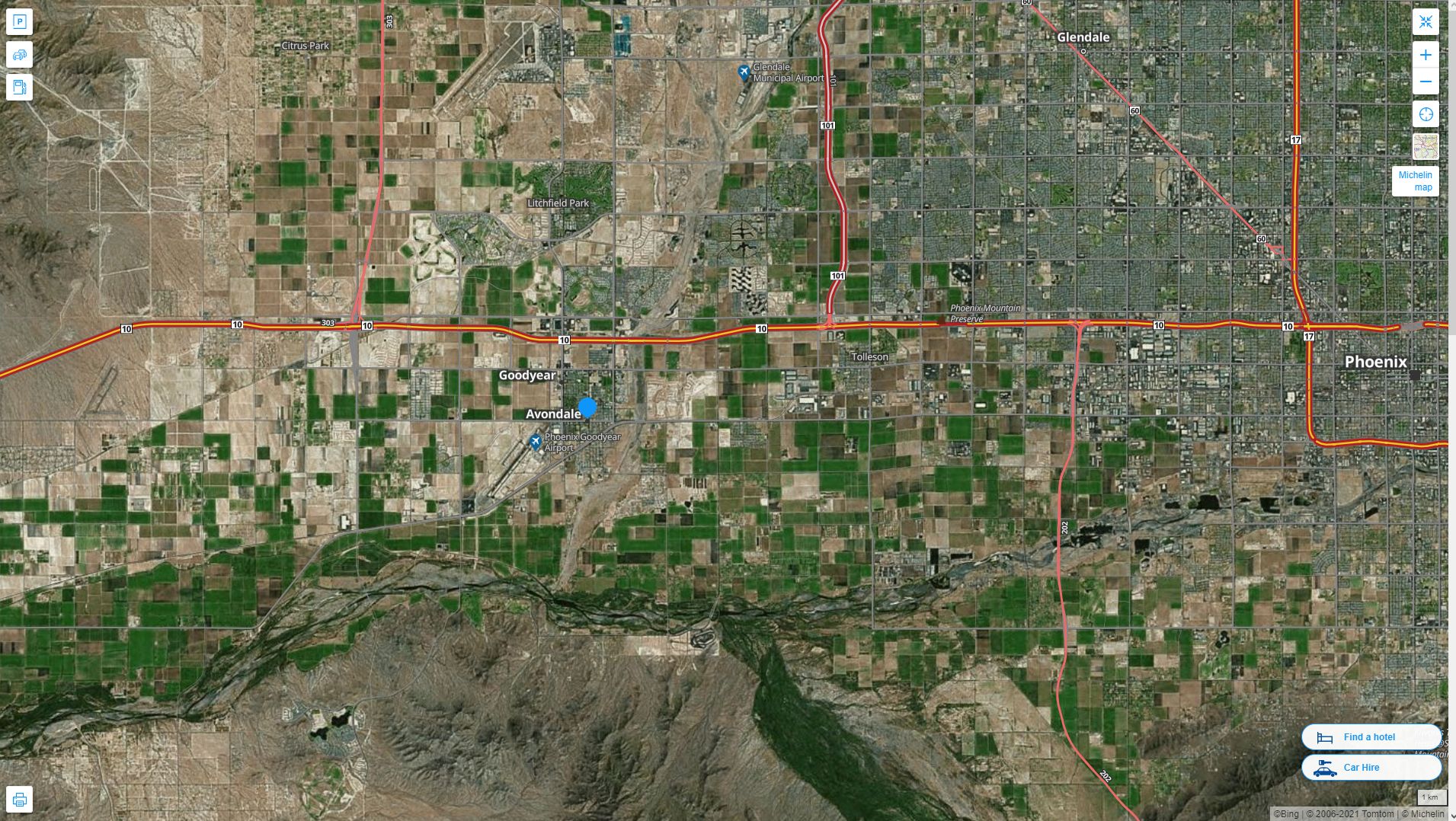 Avondale, Arizona Map