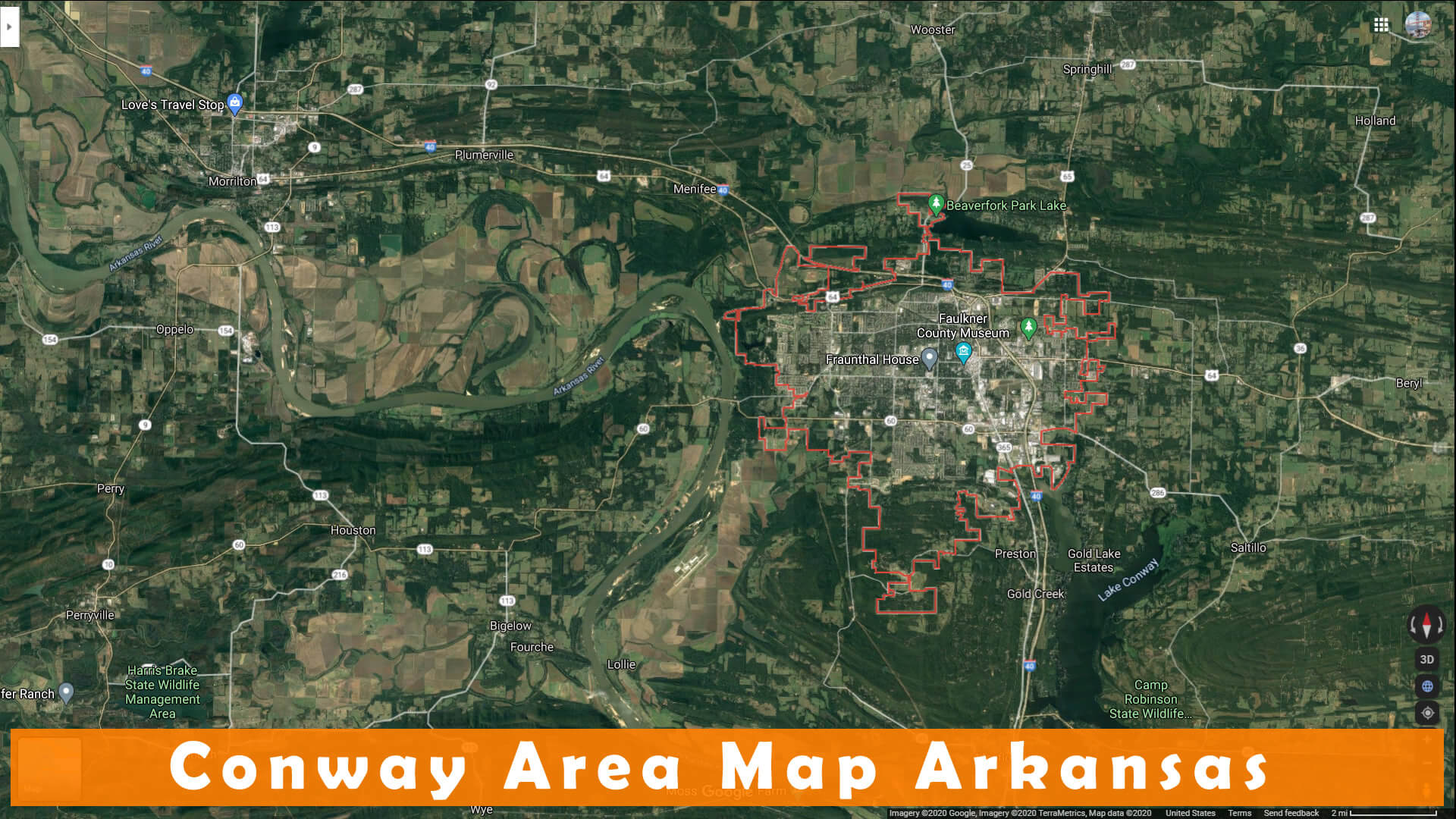 Conway Arkansas Map