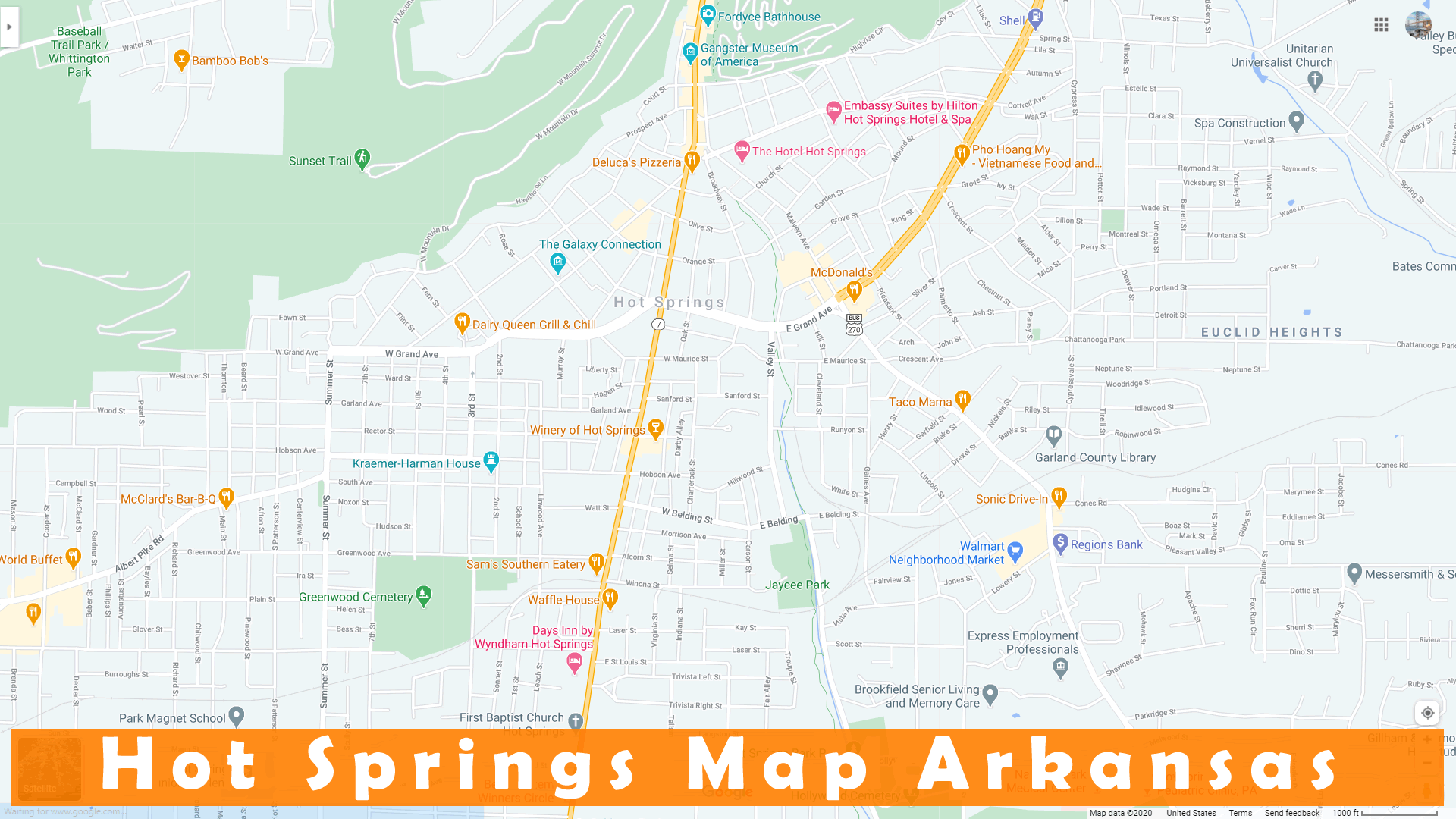 Hot Springs, Arkansas Map