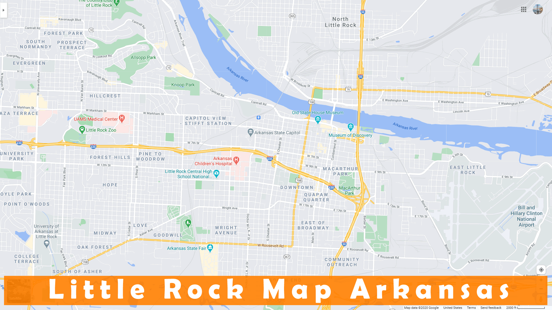 Little Rock Arkansas Map - United States