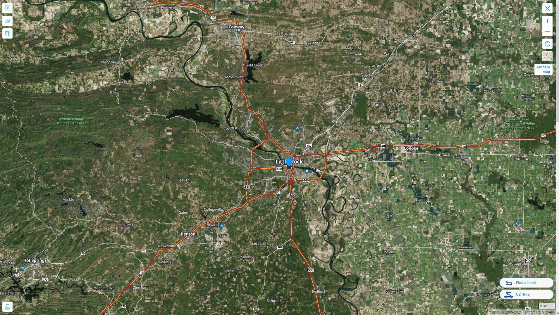 Little Rock Arkansas Map - United States
