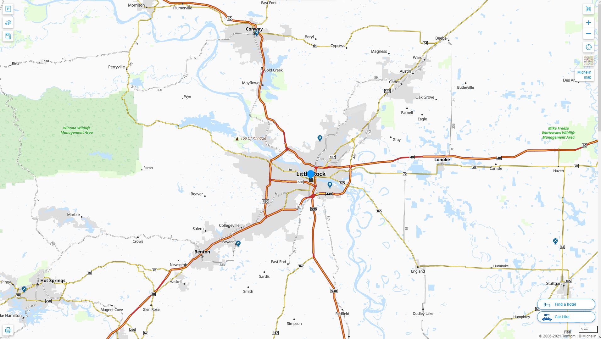 Little Rock Arkansas Map - United States