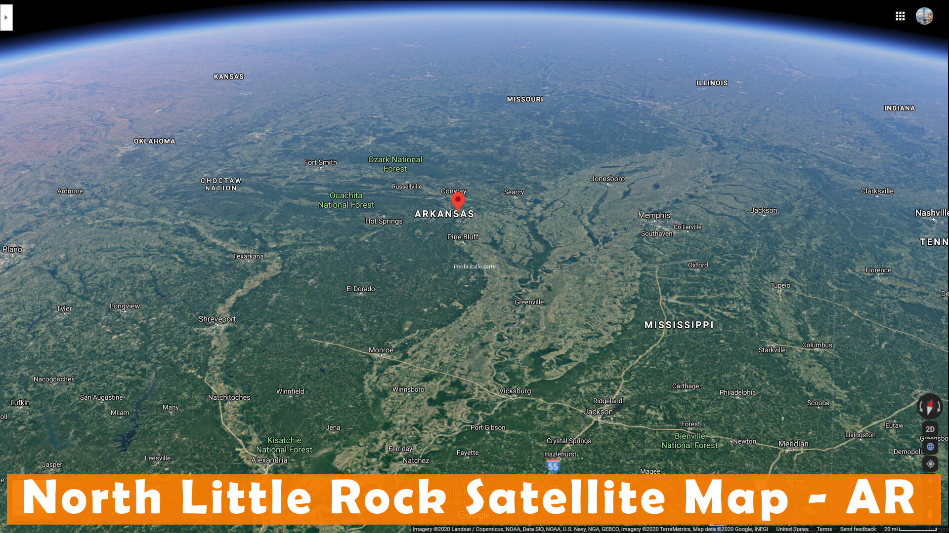 North Little Rock Arkansas Map - United States