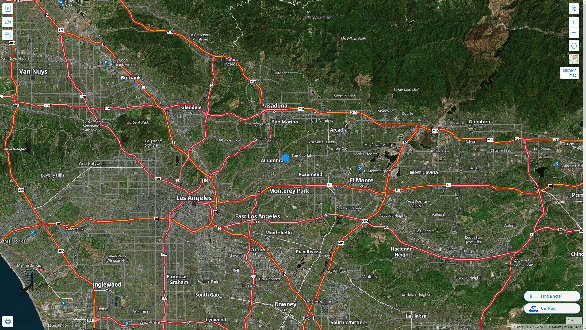 Alhambra California Map