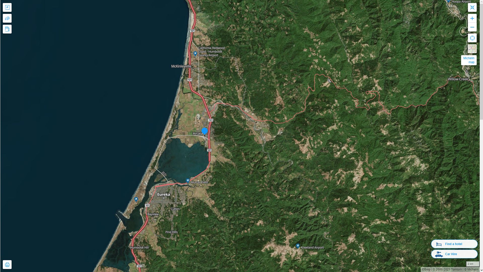 Arcata, California Map