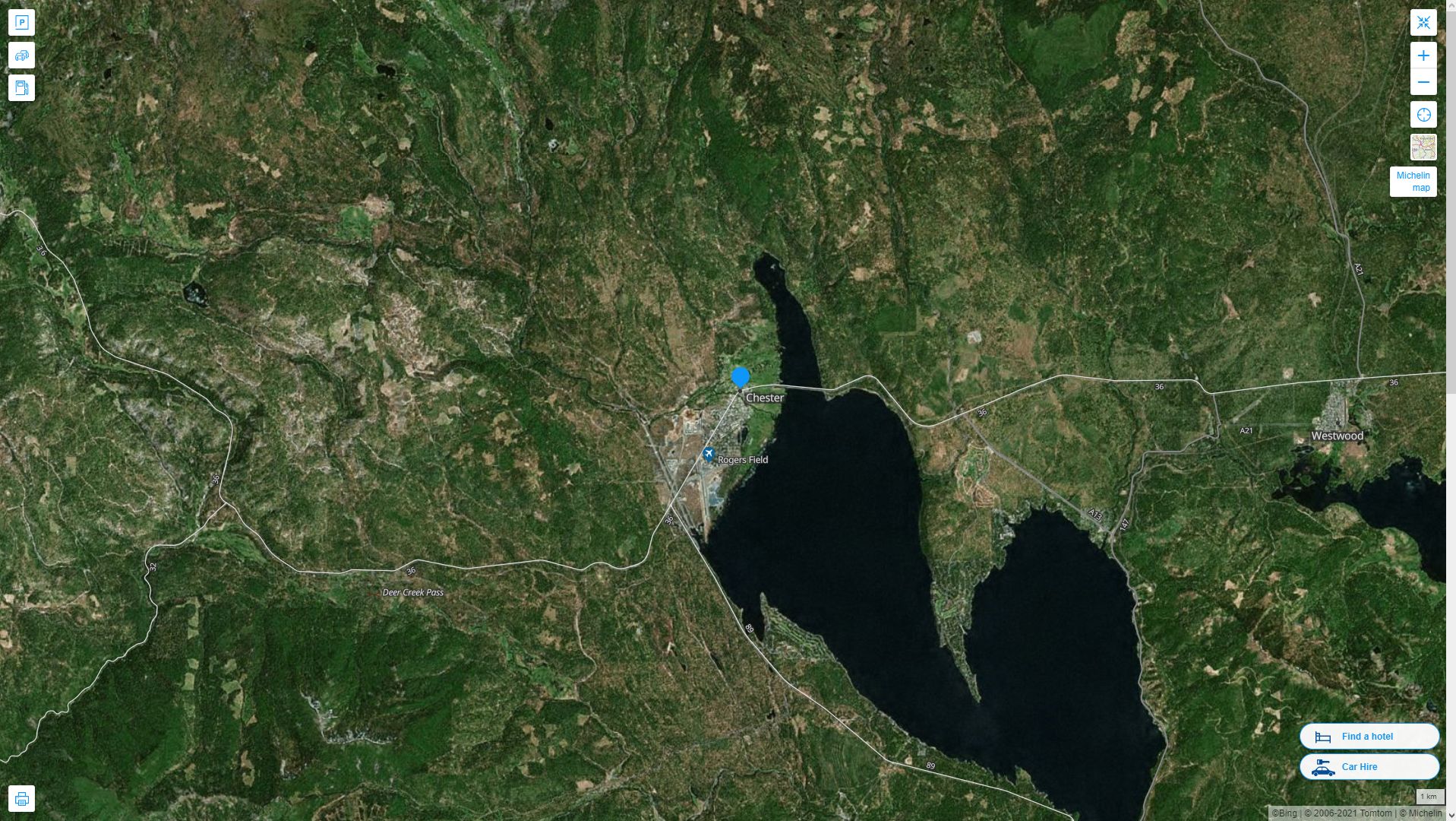 Chester California Map - United States