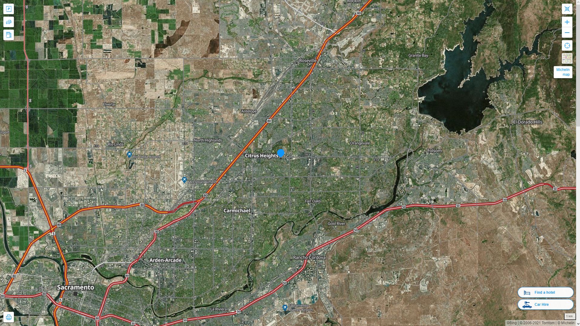 Citrus, California Map
