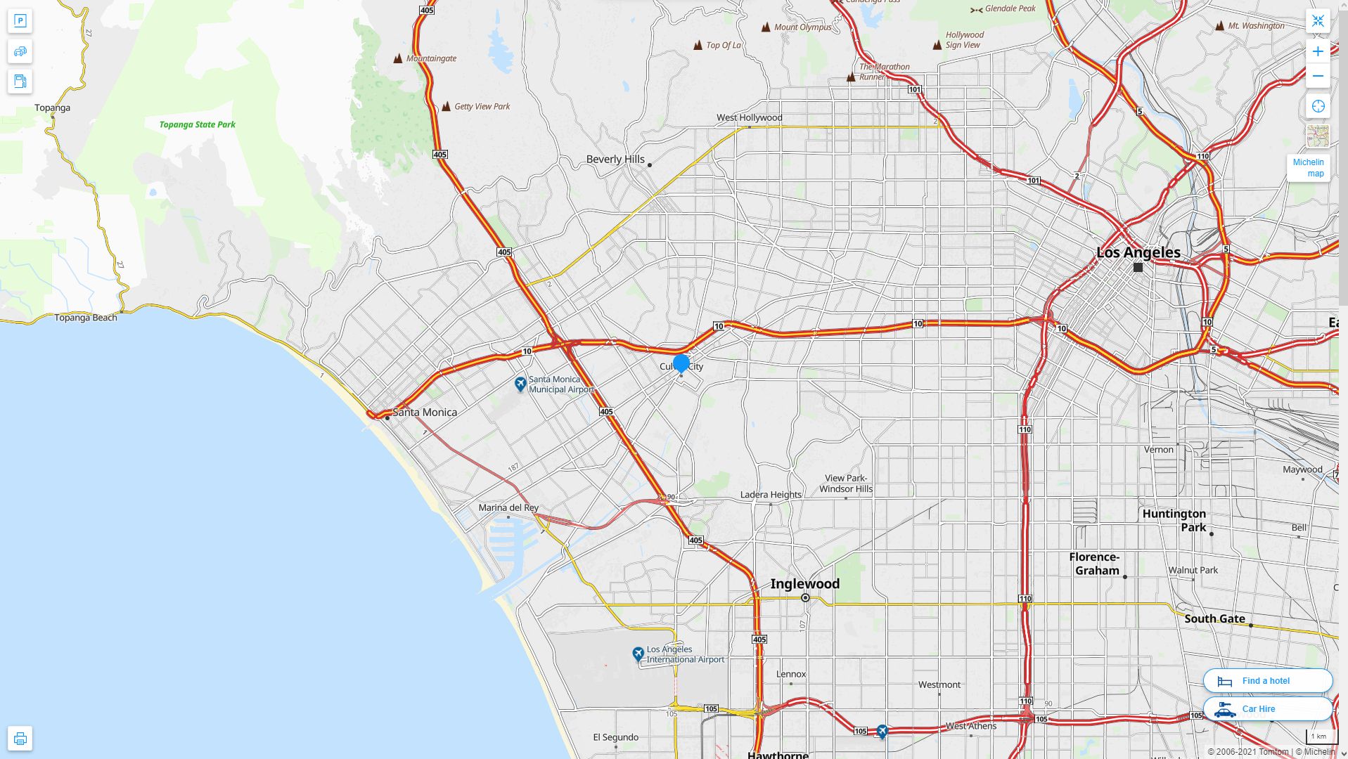 Culver City, California Map