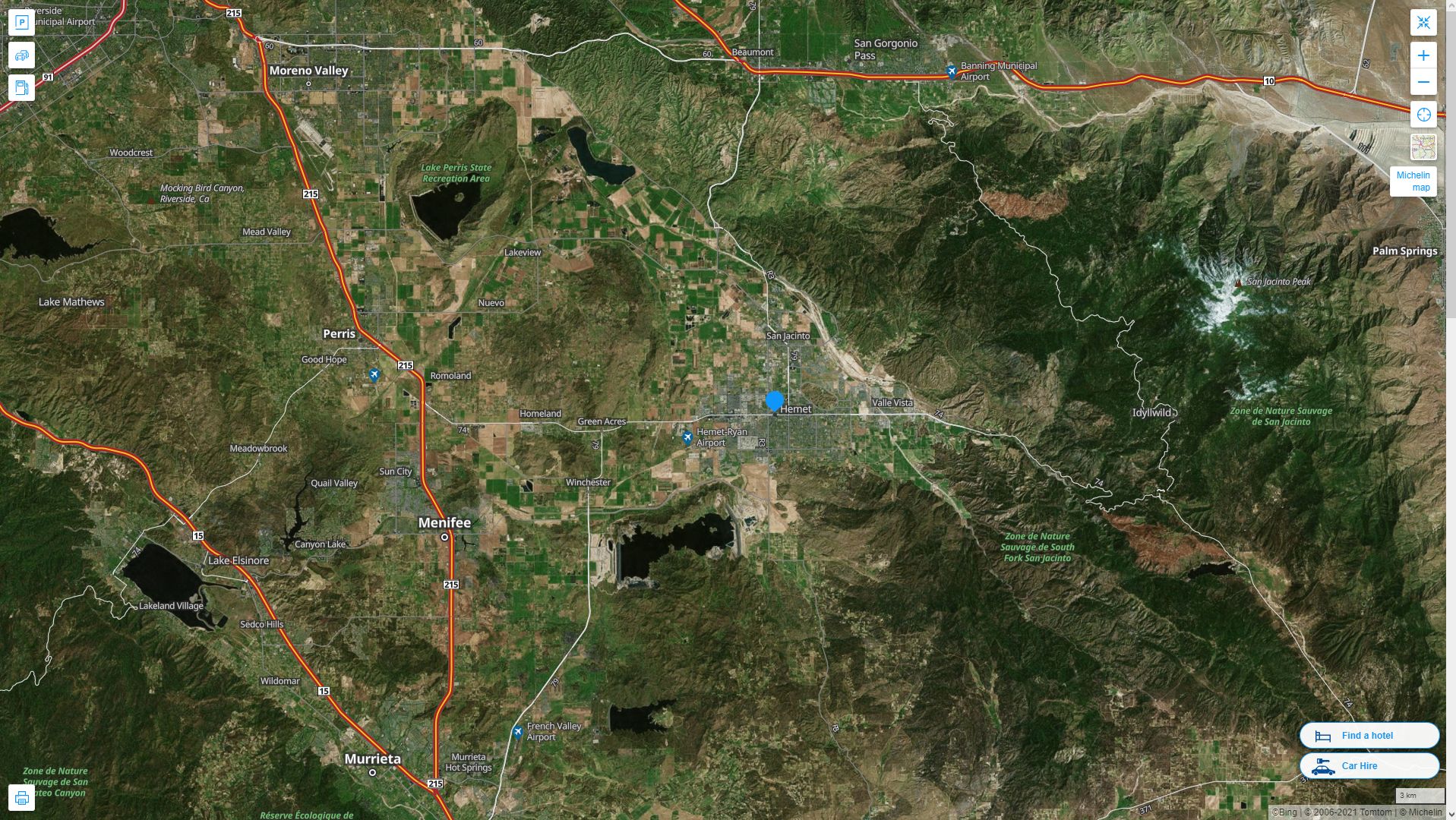 Hemet California Map