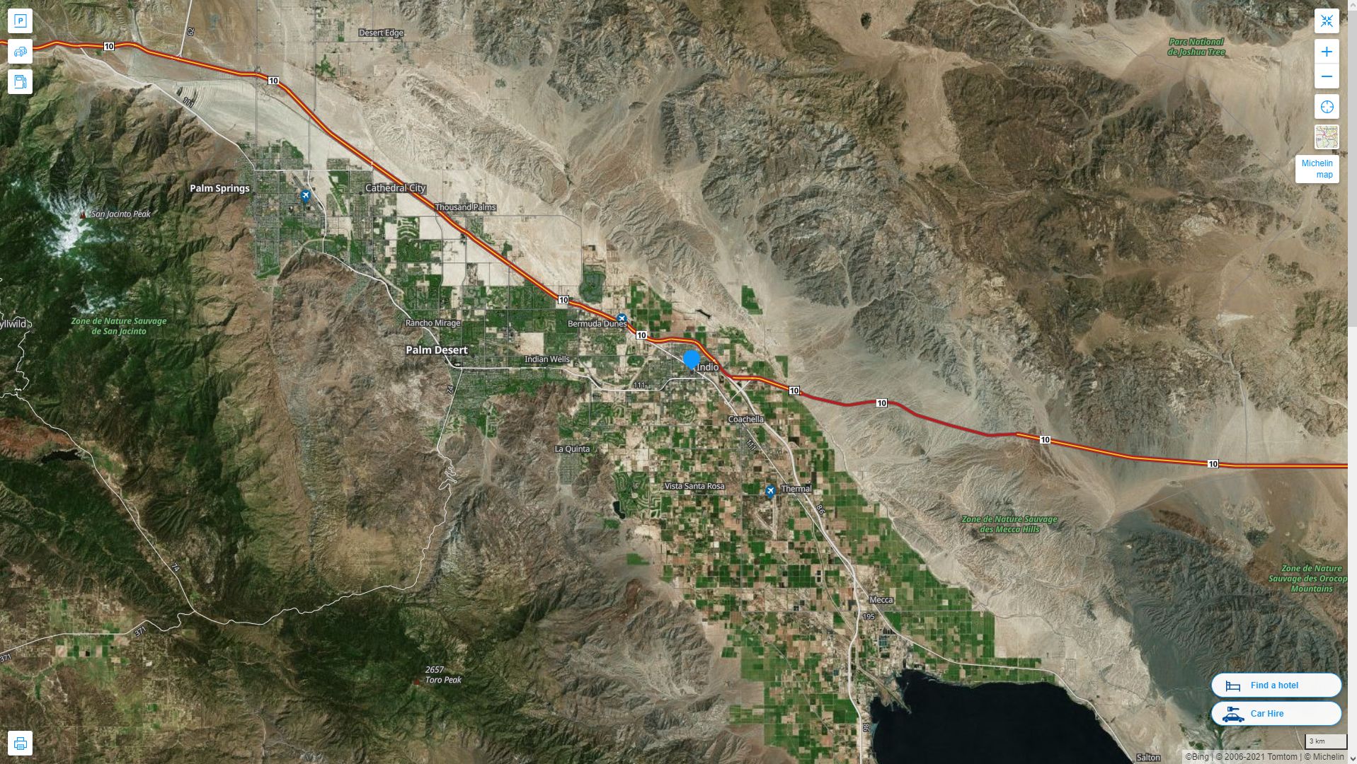 Indio, California Map