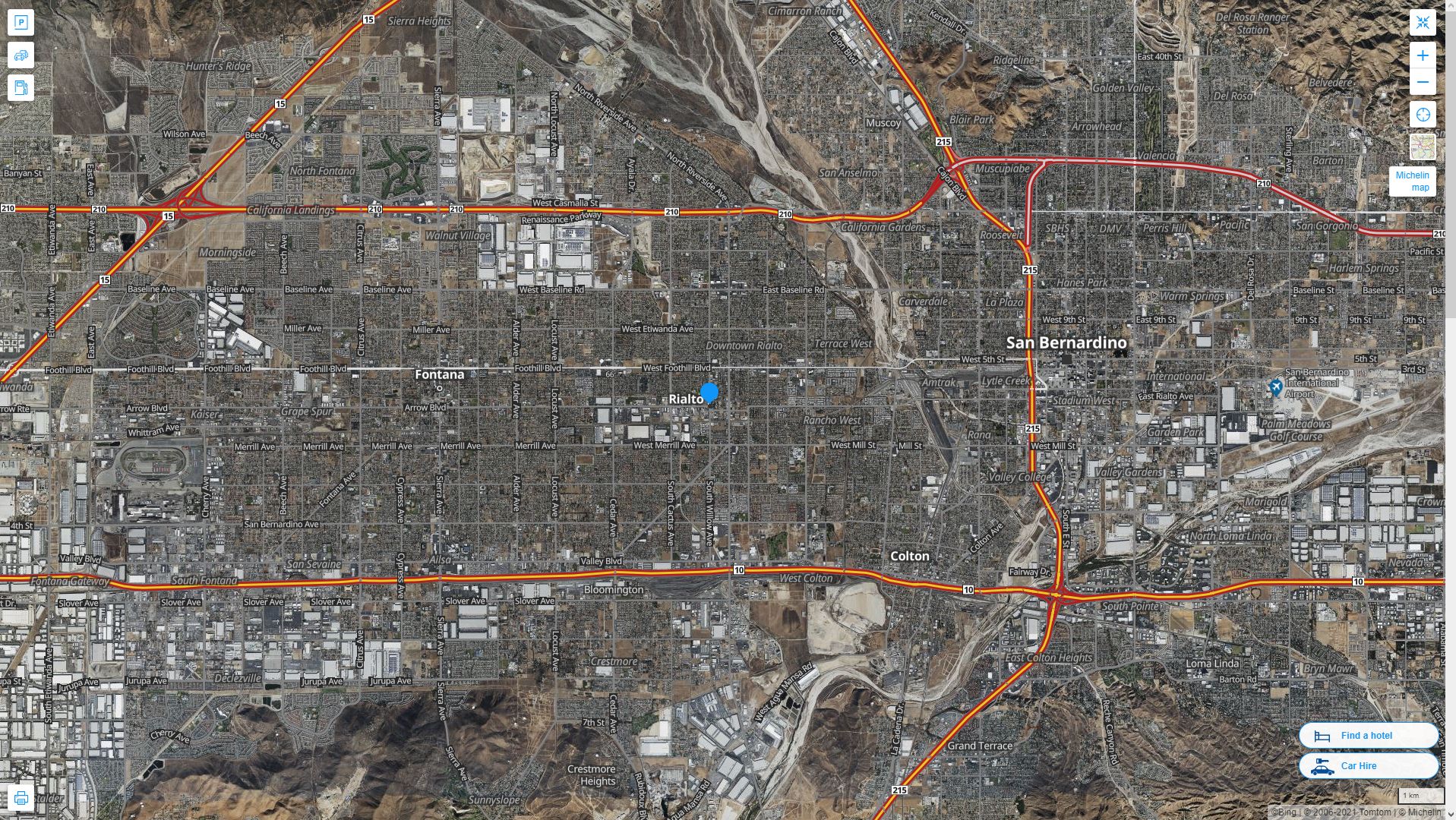 Rialto, California Map