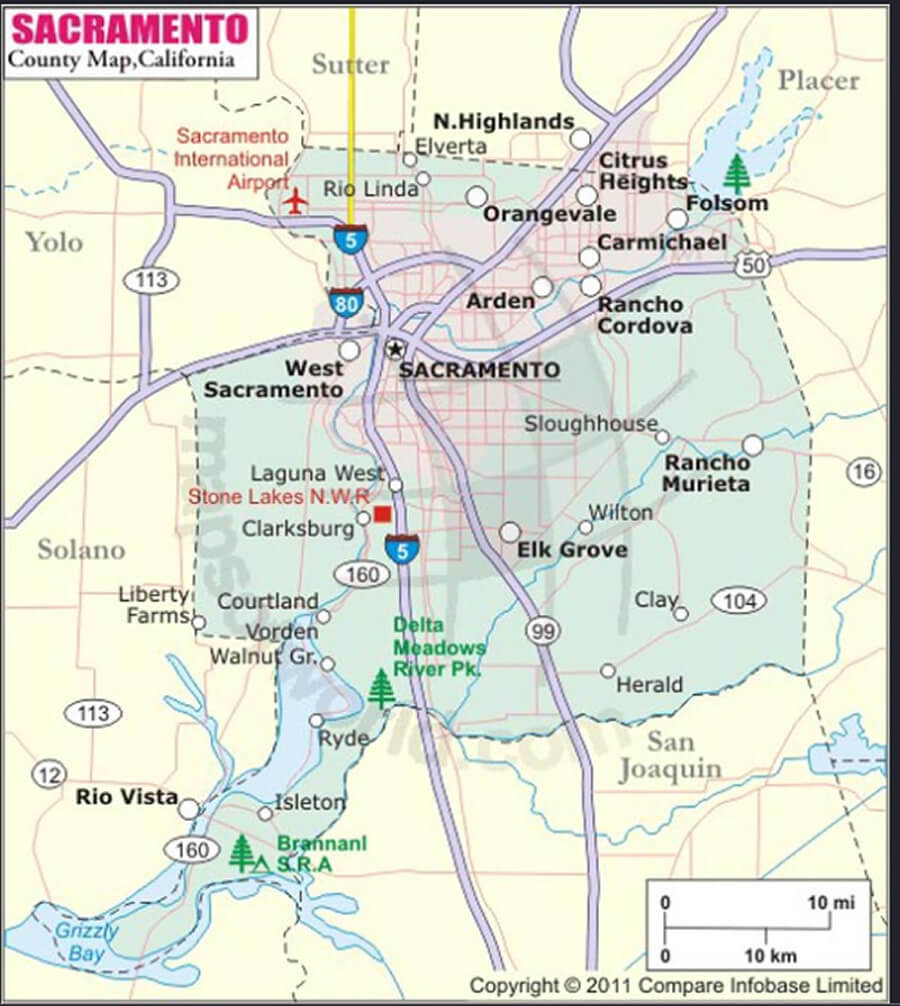 Sacramento California Map