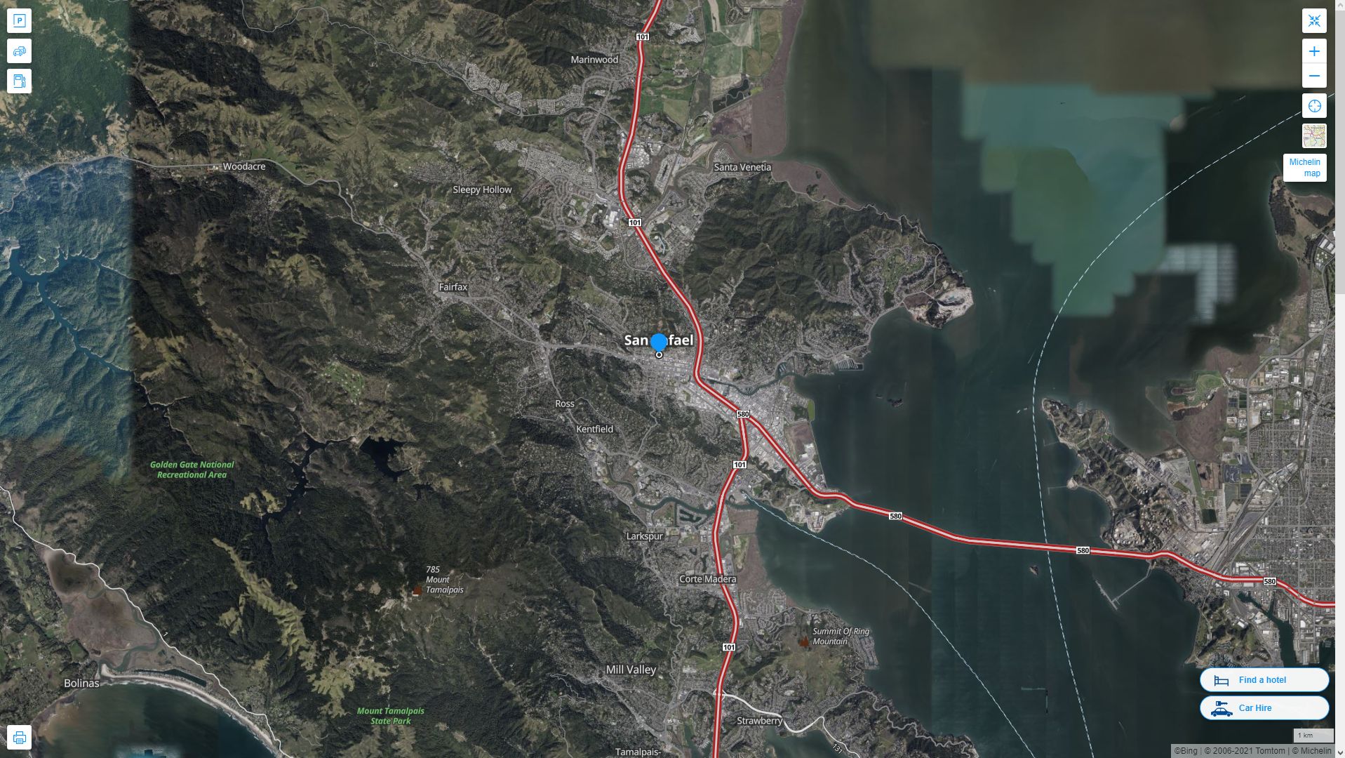 San Rafael, California Map