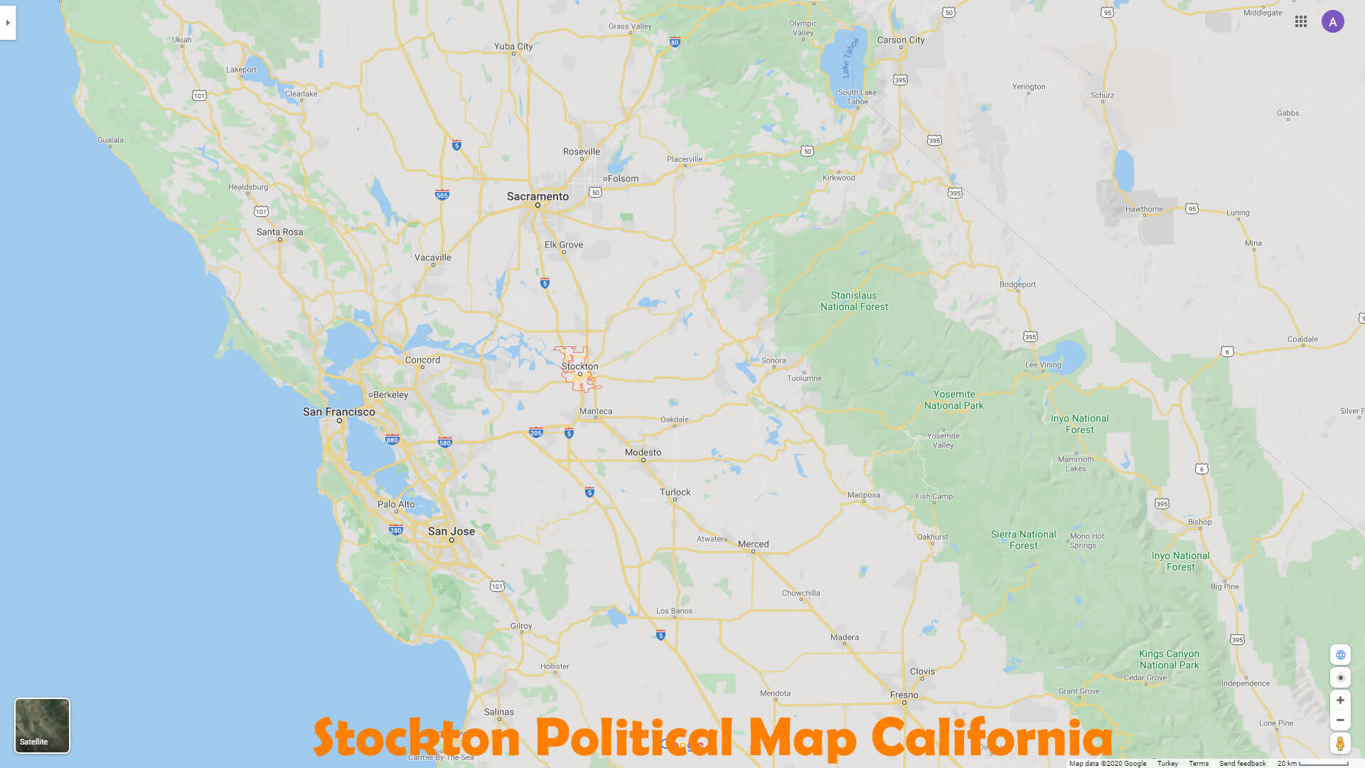 Stockton, California Map