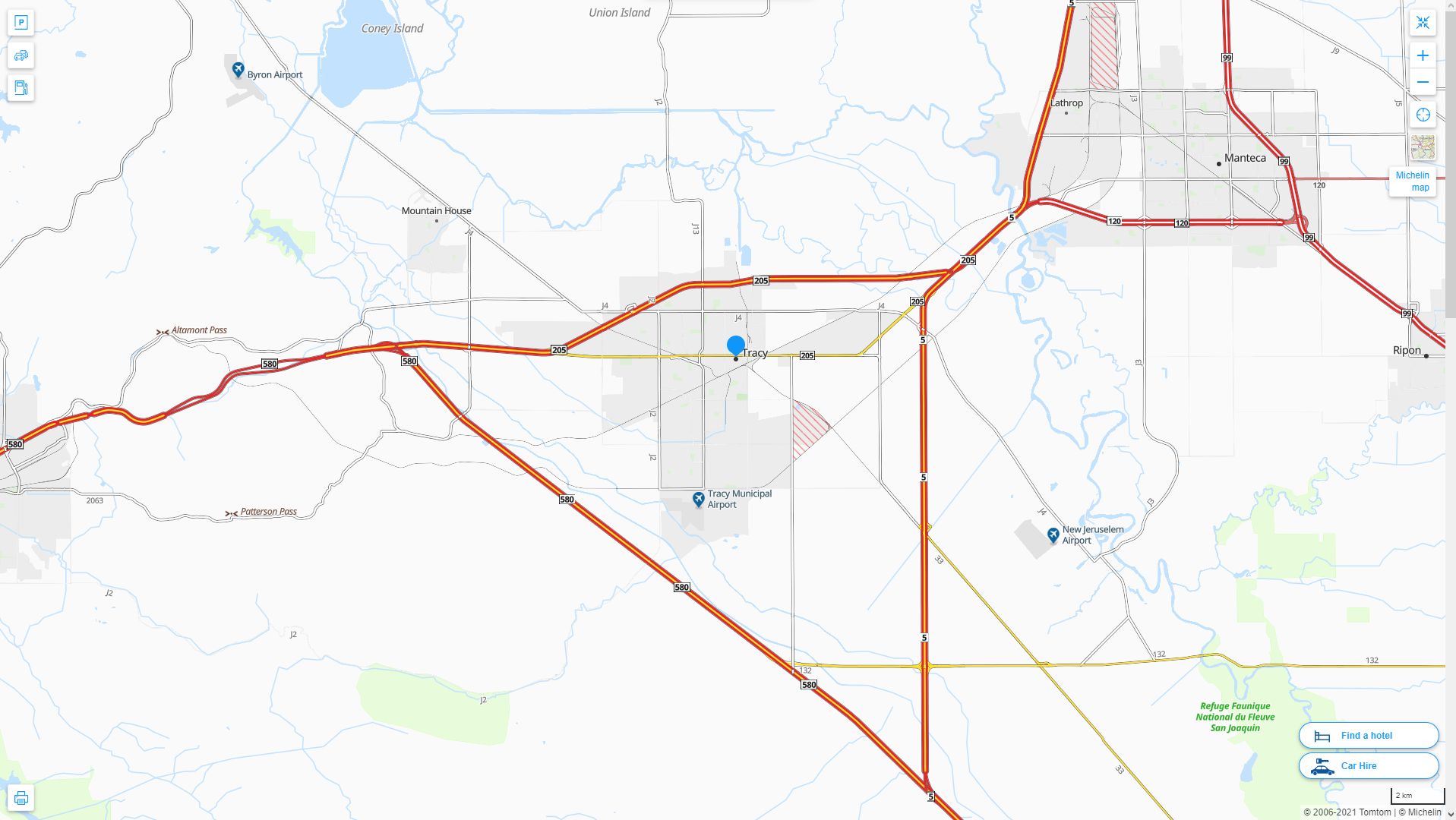 Tracy, California Map