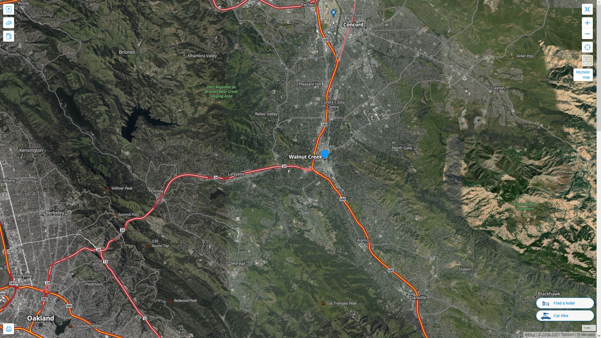 Walnut Creek, California Map