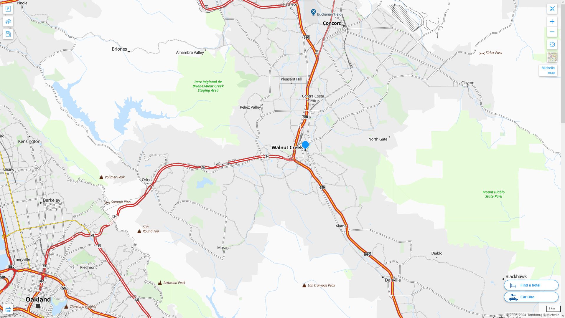 Walnut Creek, California Map