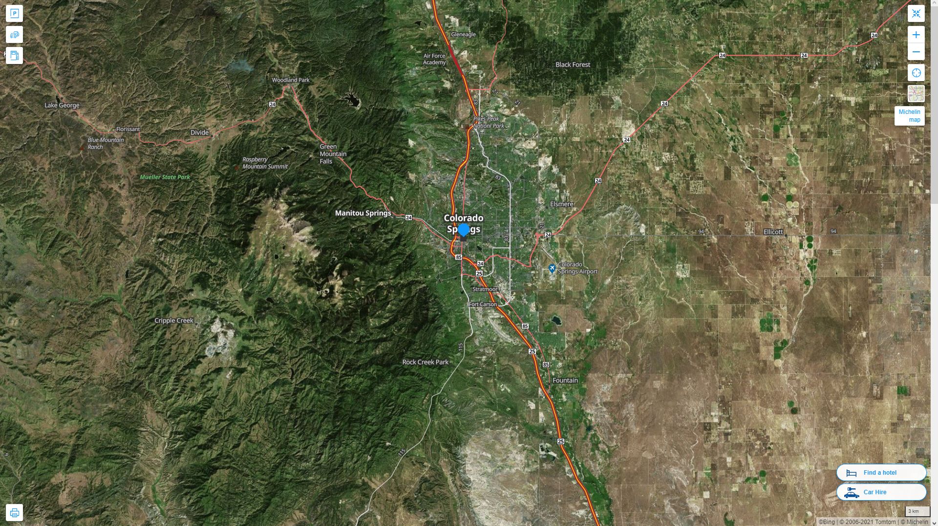 Colorado Springs, Colorado Map