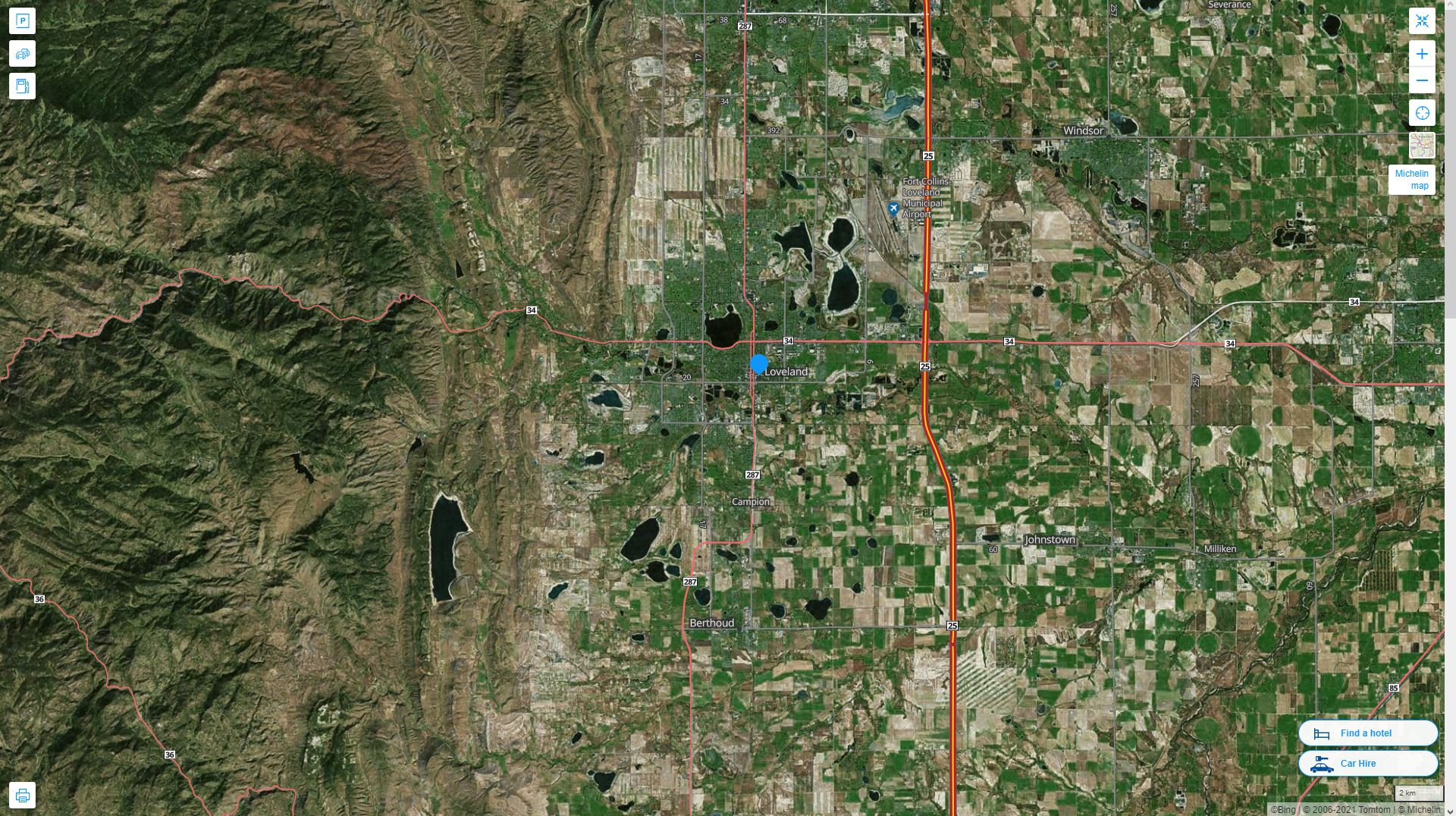 Loveland, Colorado Map
