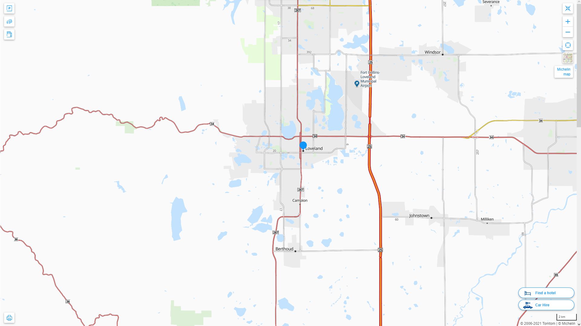 Loveland, Colorado Map