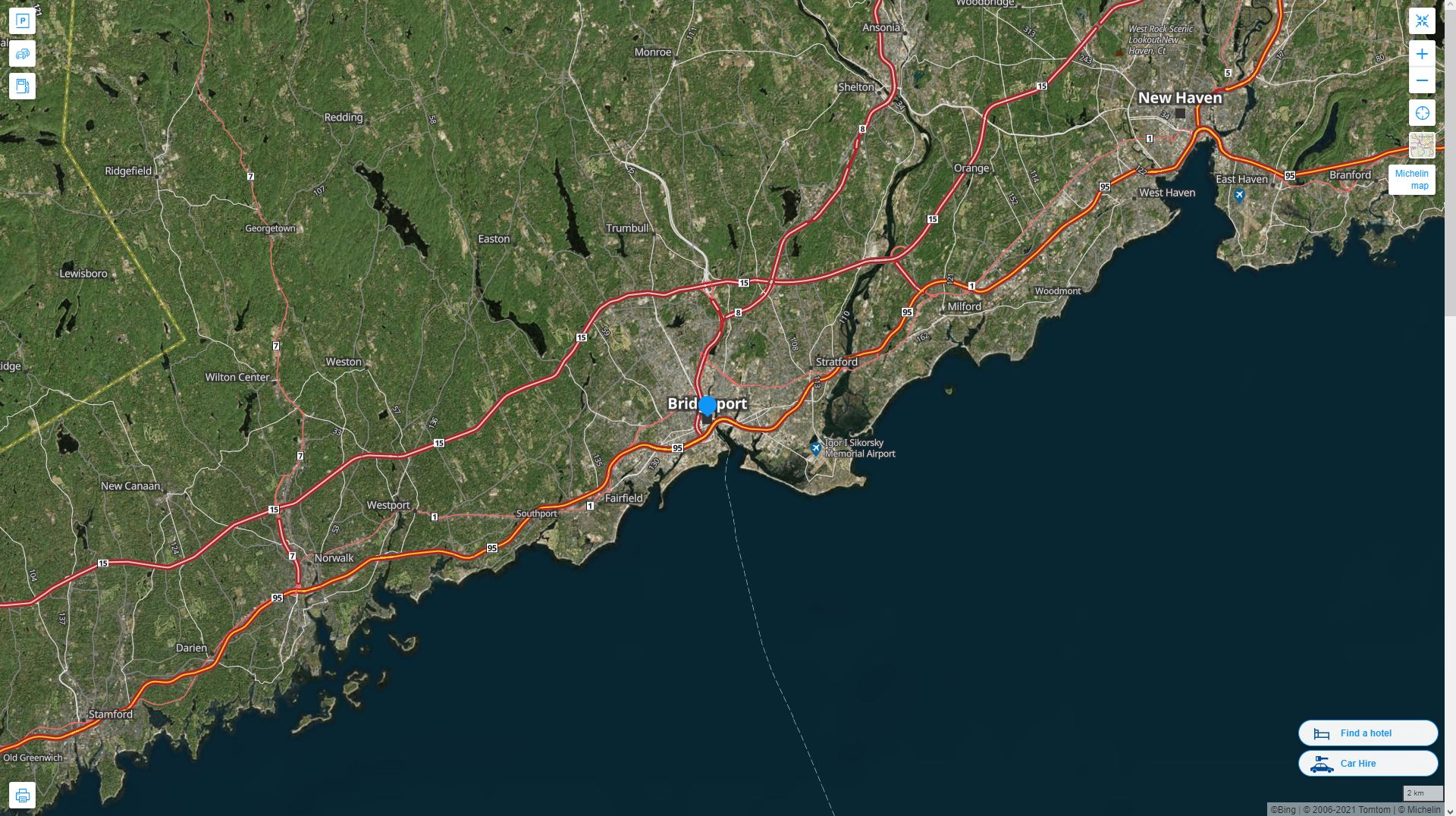 Bridgeport, Connecticut Map